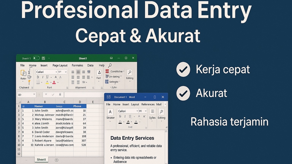 Profesional Data Entry, accuracy and fast work