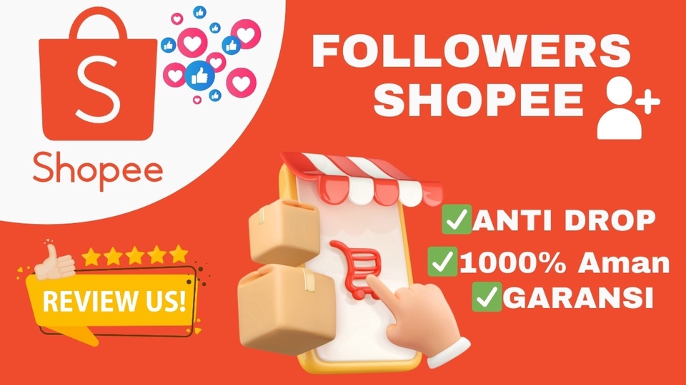 Followers Shopee Termurah Permanen ANTI DROP
