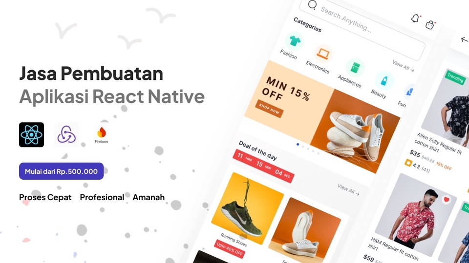 Pembuatan atau Pemeliharaan Aplikasi Mobile React Native