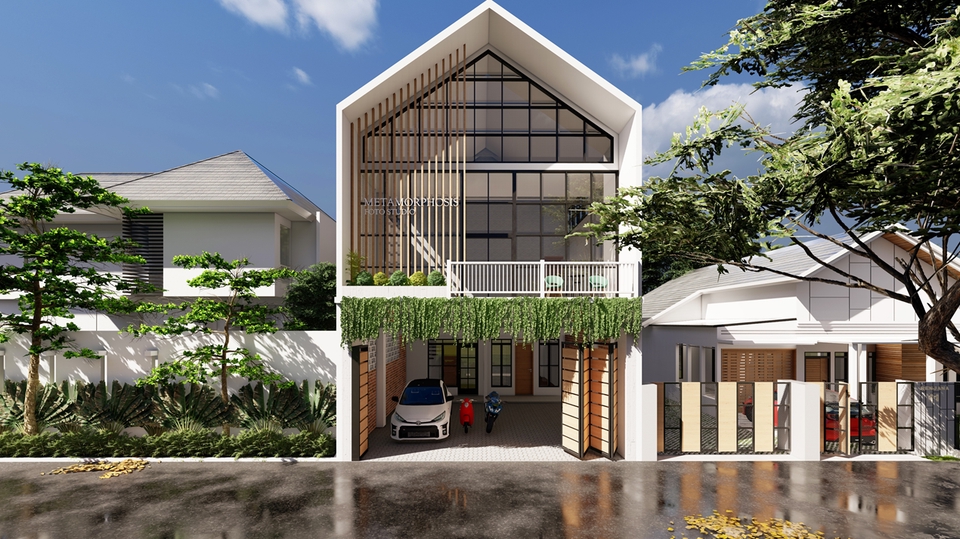 Desain Arsitektur + Denah 3D + Rendering Exterior