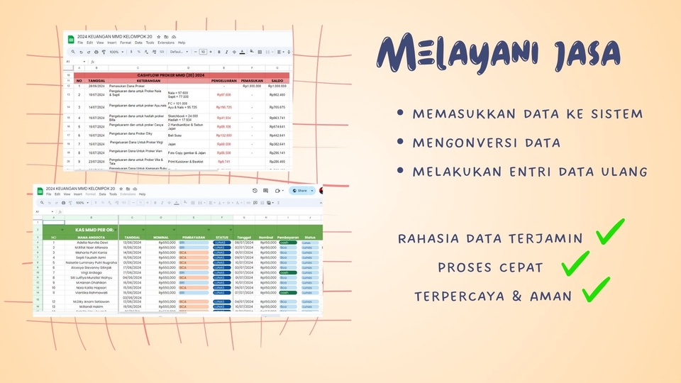 "Layanan Entri Data Cepat! Rahasia Terjamin!