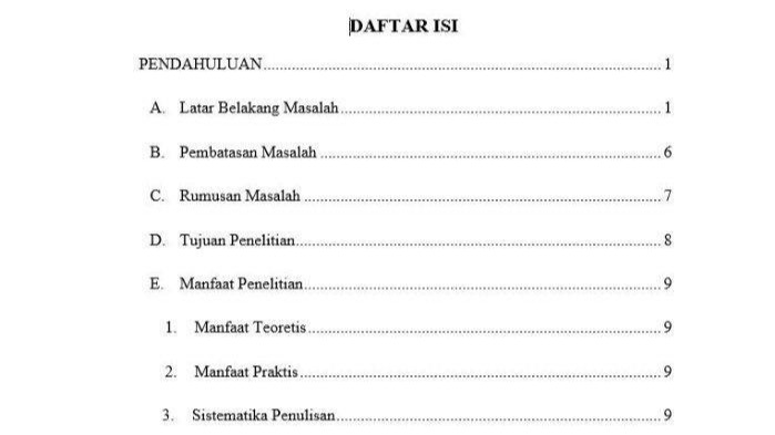 Edit Halaman, Typo, Daftar Isi, Daftar Tabel, Daftar Gambar Makalah dan ...