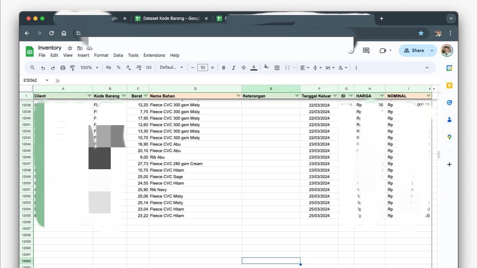 Sistem Input Sales dan Inventory via Google Sheet
