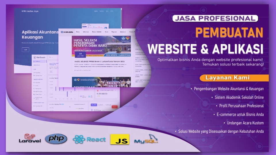 Jasa Pembuatan Aplikasi & Website Cepat dan Terjangkau