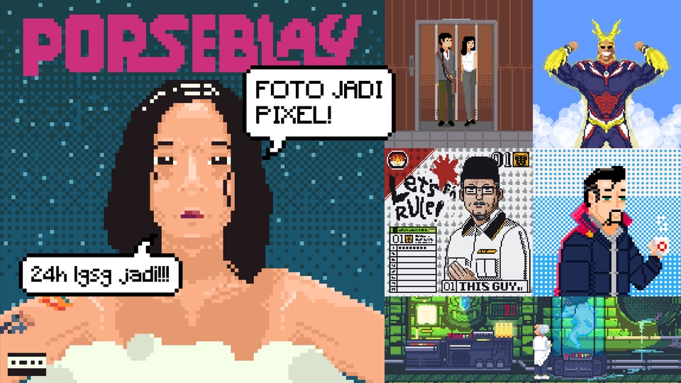 Foto Jadi Pixel Art