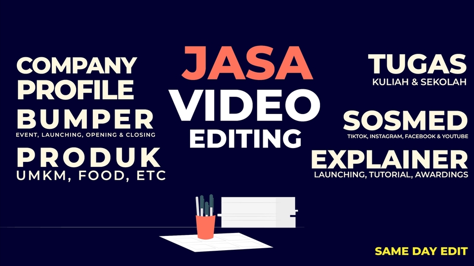 JASA EDITING VIDEO SAMEDAY EDIT | PODCAST MULTICAM, VLOG, DLL