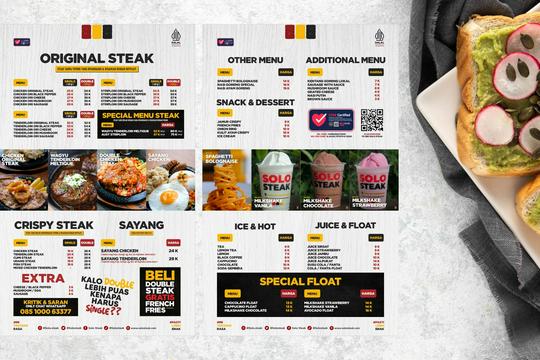 Desain Menu Makanan Kekinian, Harga Terjangkau