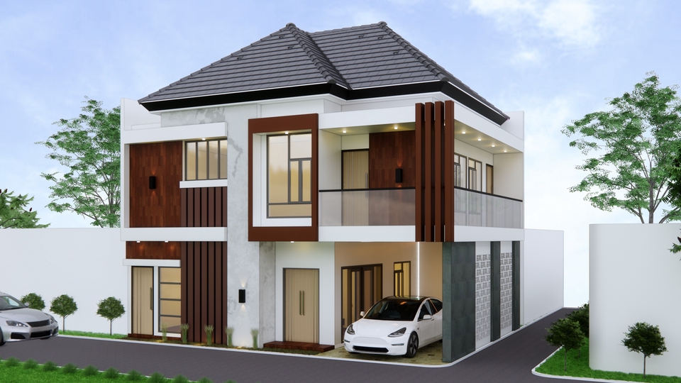 JASA DESAIN 3D RUMAH TINGGAL, RUKO, CAFE BANGUNAN SEKOLAH DLL