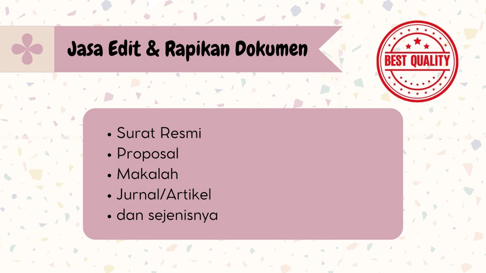 Jasa Edit dan Rapikan Dokumen (Surat Resmi, Proposal, Makalah, Jurnal ...