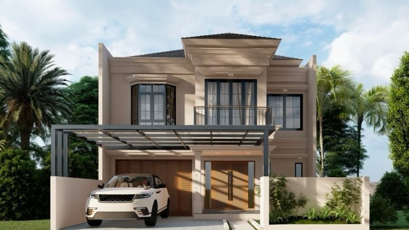 Desain Fasad Bangunan dengan Sktechup dan render Lumion