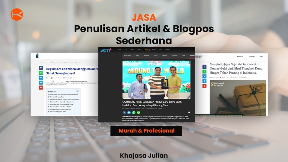Jasa Penulisan Artikel dan Blogpos SEO Friendly