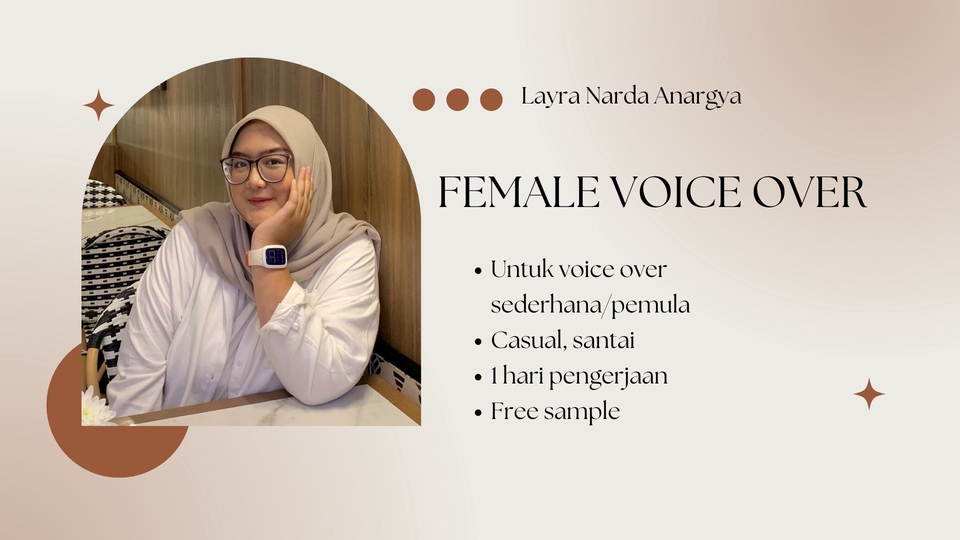 FEMALE VOICE OVER SEDERHANA