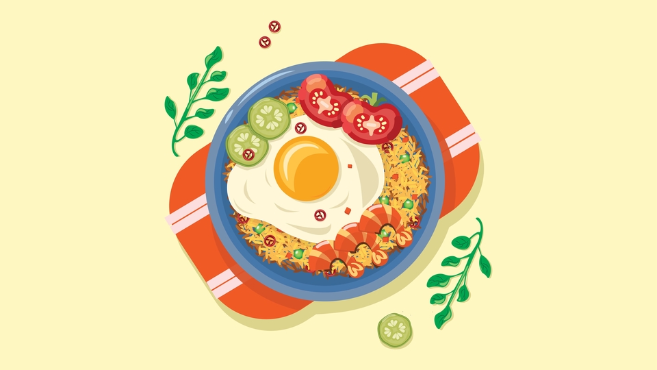 CUSTOM ILUSTRASI 2D MODERN, FOOD ILLUSTRATION
