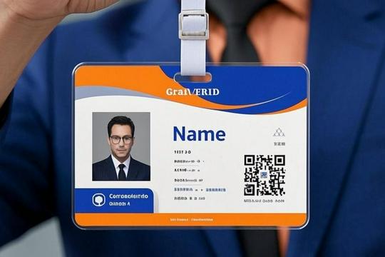 desain ID Card dengan gaya modern dan profesional