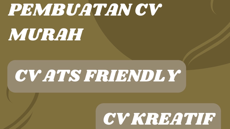 HARGA MURAH PEMBUATAN CV ATS FRIENDLY DAN CV KREATIF