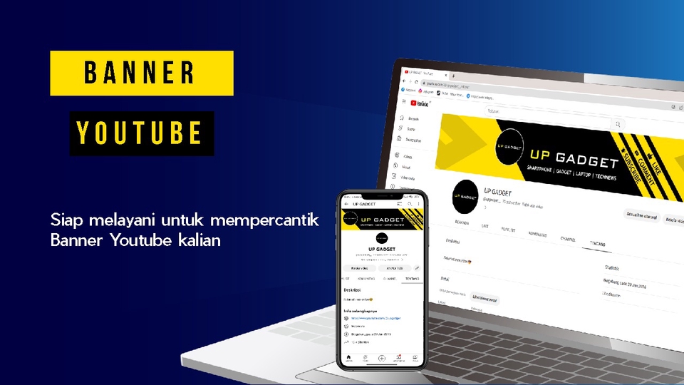 DESAIN BANNER YOUTUBE PREMIUM