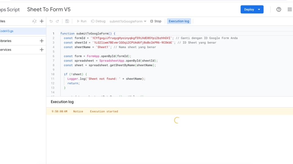 Otomatisasi Submit Data dari Google Sheets ke Google Form