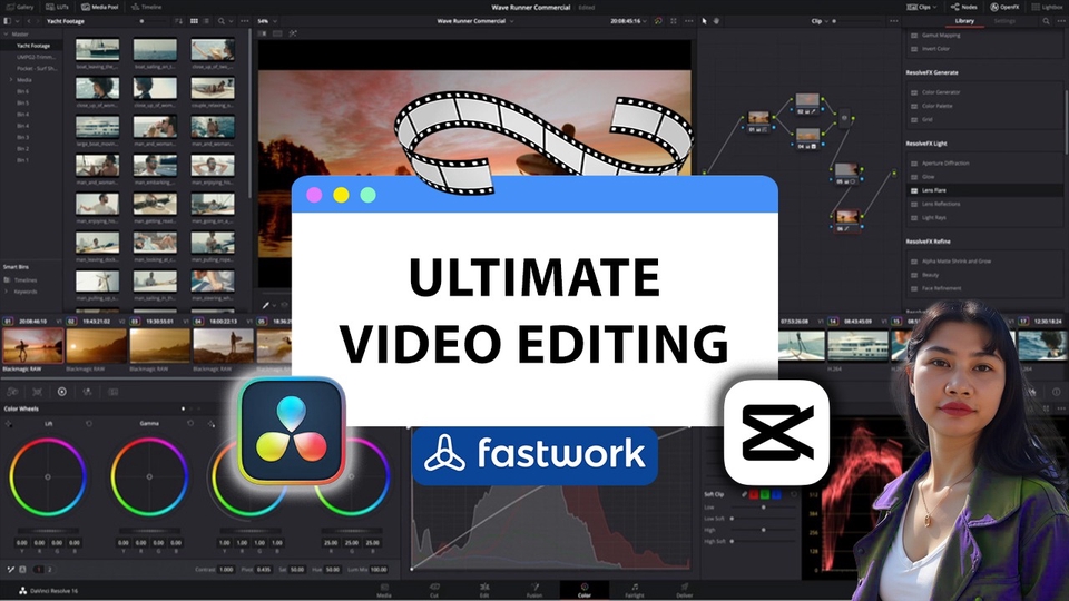 Video editing, coloring, transition