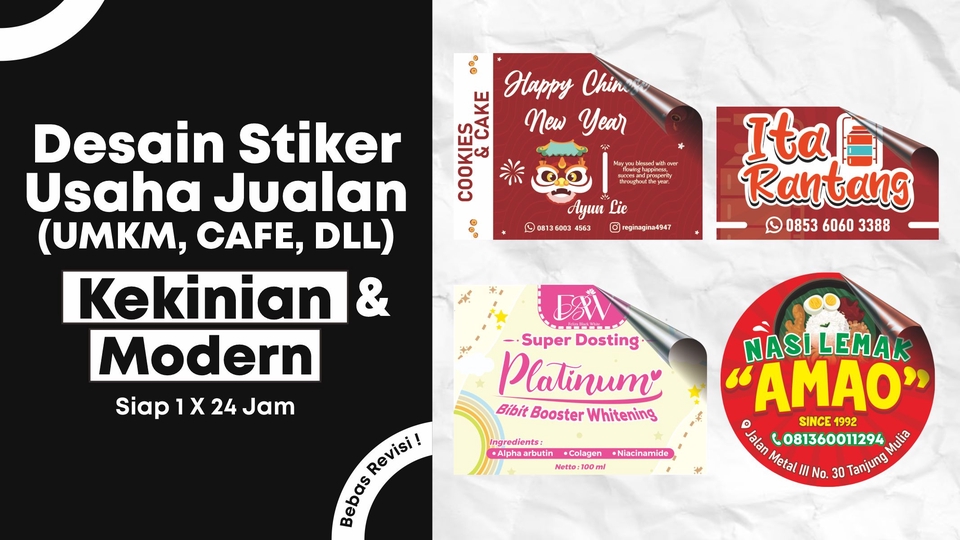 Desain Stiker Usaha Jualan (UMKM, CAFE, DLL)