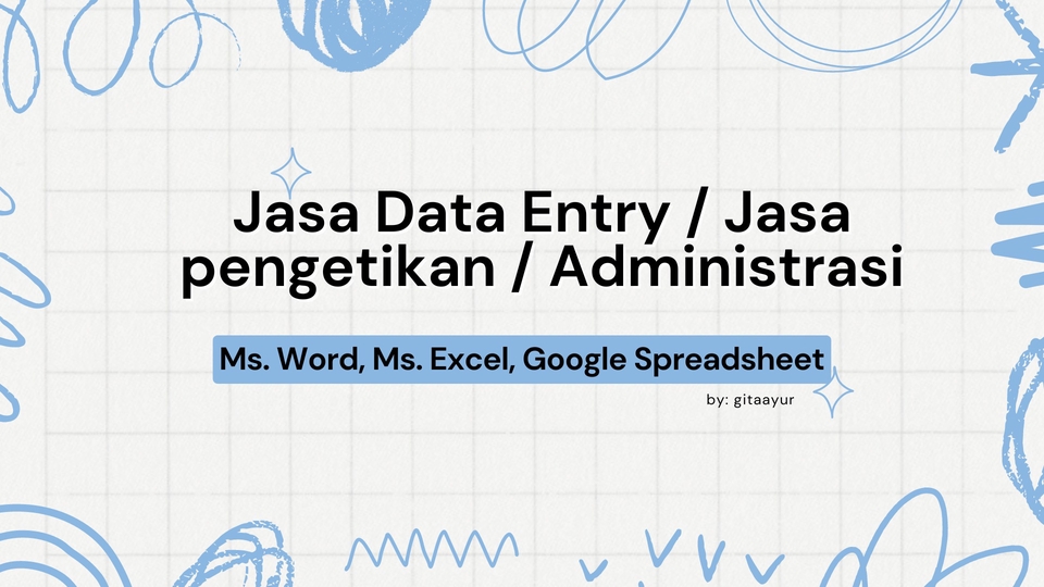 Data Entry / Jasa Ketik / Pengolahan Data / Administrasi