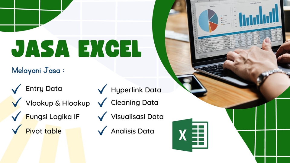Jasa Data Entry Excel, Vlookup, Hlookup, Logika IF, Pivot table, Hyperlink, Visualisasi data, dll