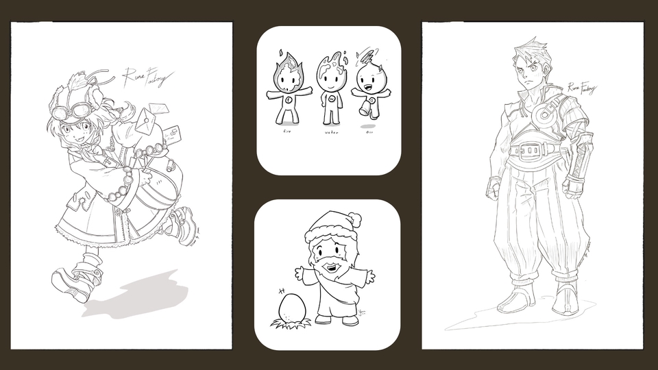 CHARACTER DESIGN - LINE ART