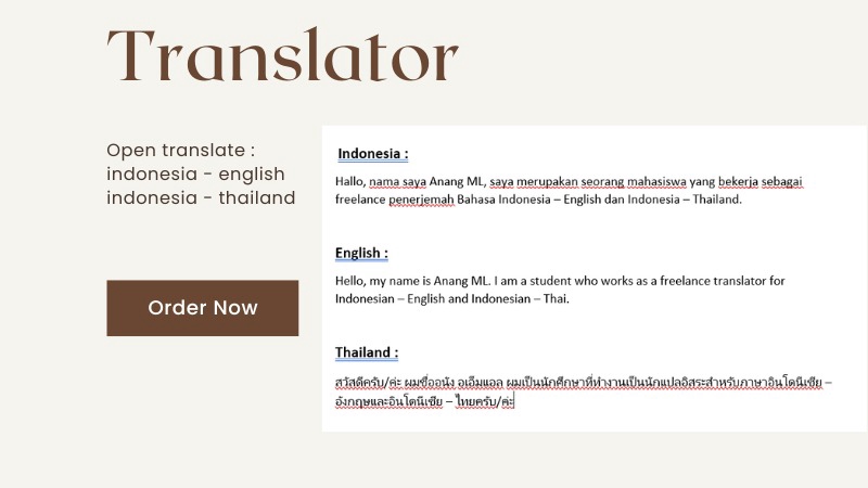 indonesia - english dan indonesia - thailand