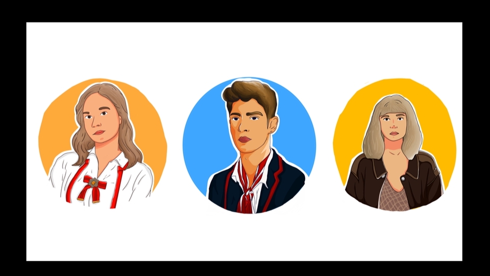 Desain Ilustrasi Karakter Simple 1 Hari Jadi