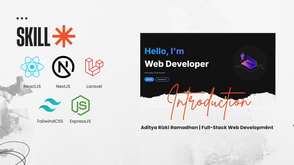 Fullstack Web Development (NextJS, ReactJS, Laravel) Fullstack Web Development (NextJS, ReactJS, Laravel)