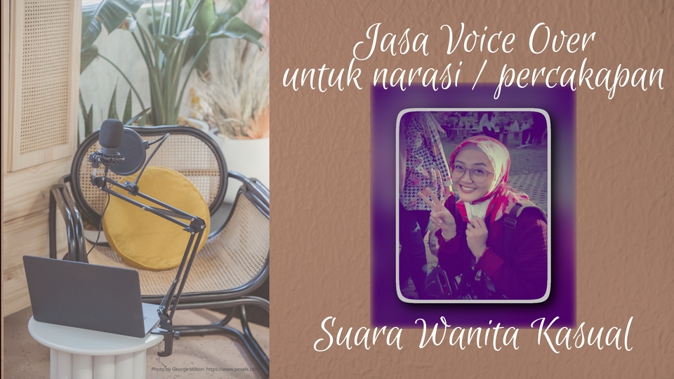 Jasa Voice Over (VO) Bahasa Indonesia dan Bahasa Inggris.