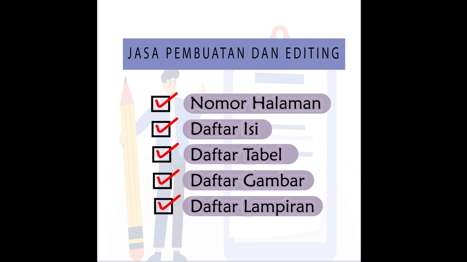 Jasa Pembuatan Nomor Halaman, Daftar Isi, Daftar Tabel dan lain-lain