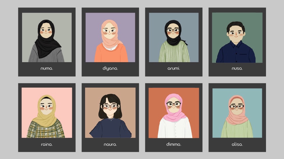 Ilustrasi Profile Potrait Simple