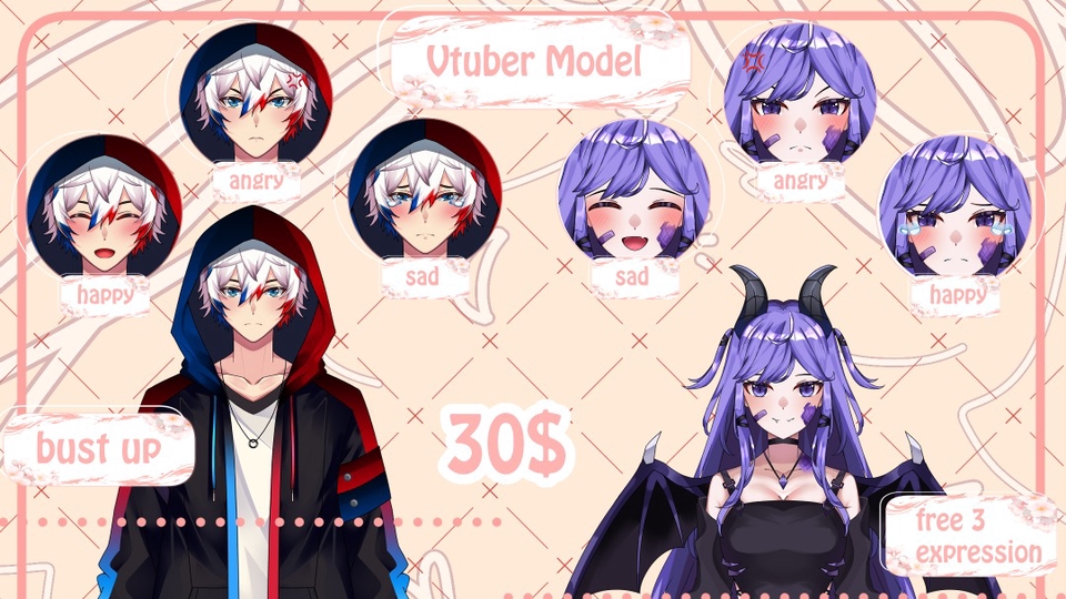 DESAIN MODEL VTUBER 2D