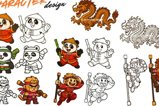 วาดภาพประกอบและออกแบบมาสคอต (Mascot) สไตล์เฉพาะตัว เหมาะกับแบรนด์หรือสินค้า