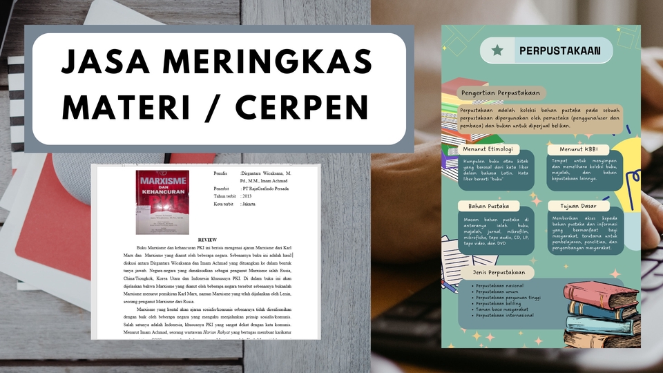Jasa Meringkas Materi | Cerpen | Tugas Kuliah dan Naskah Lainnya