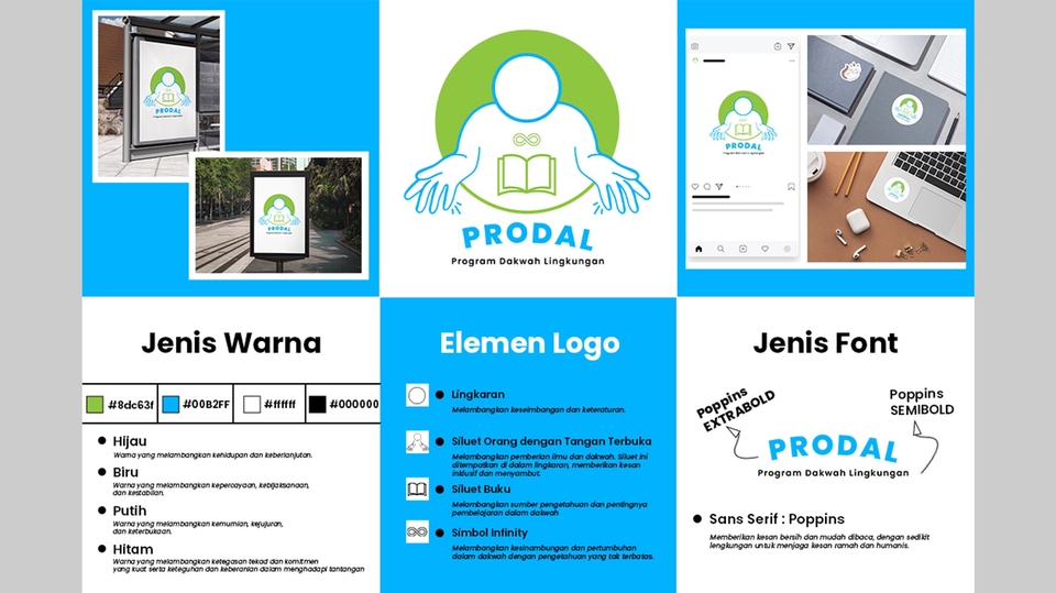 Desain Logo Lembaga/Perusahaan dengan Gaya Simple dan Modern