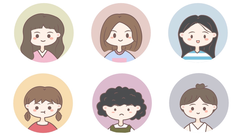 Ilustrasi Wajah Minimalis untuk Profile Picture atau Avatar