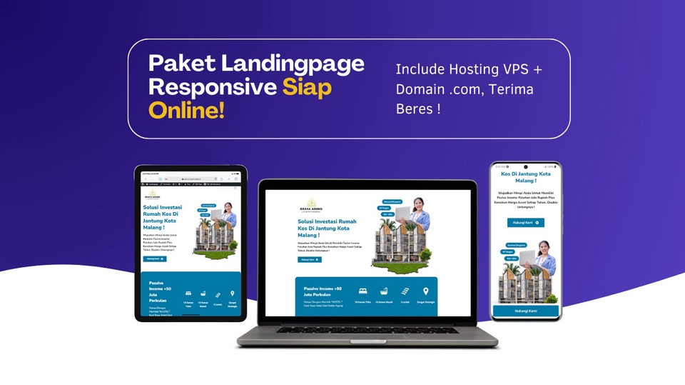 LANDINGPAGE RESPONSIVE - INCLUDE HOSTING & DOMAIN - SIAP ONLINE