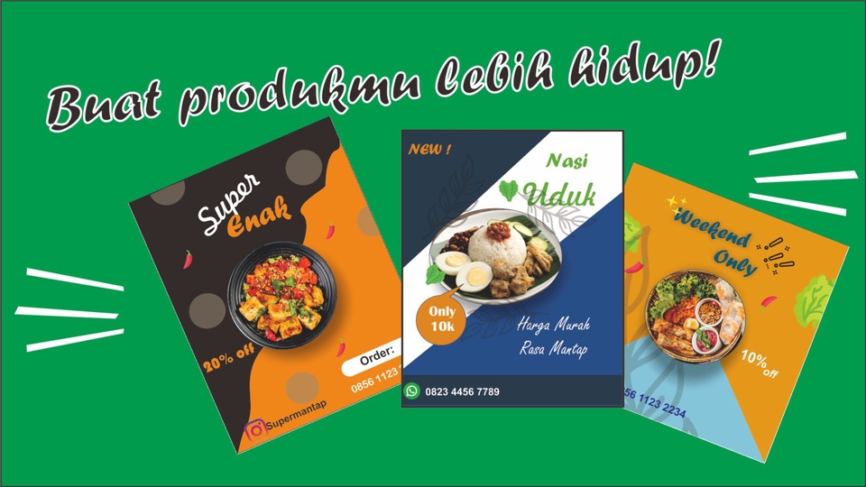 Buat desain untuk post produk