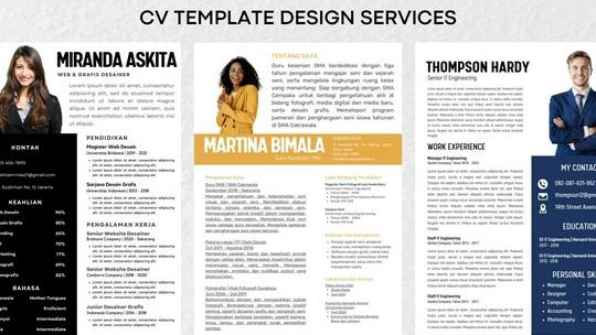 Desain Template Resume/CV dan Portofolio fotografi