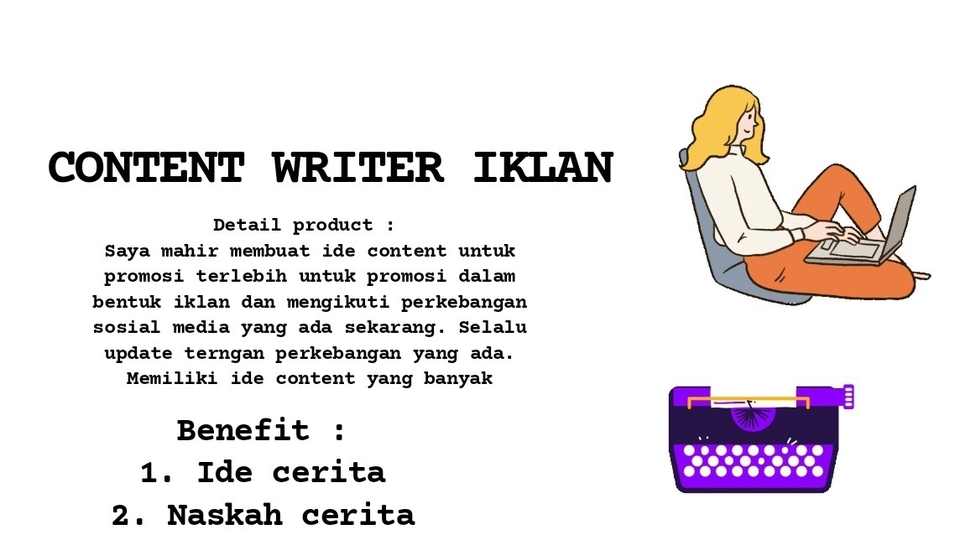 Conten writer iklan atau promosi