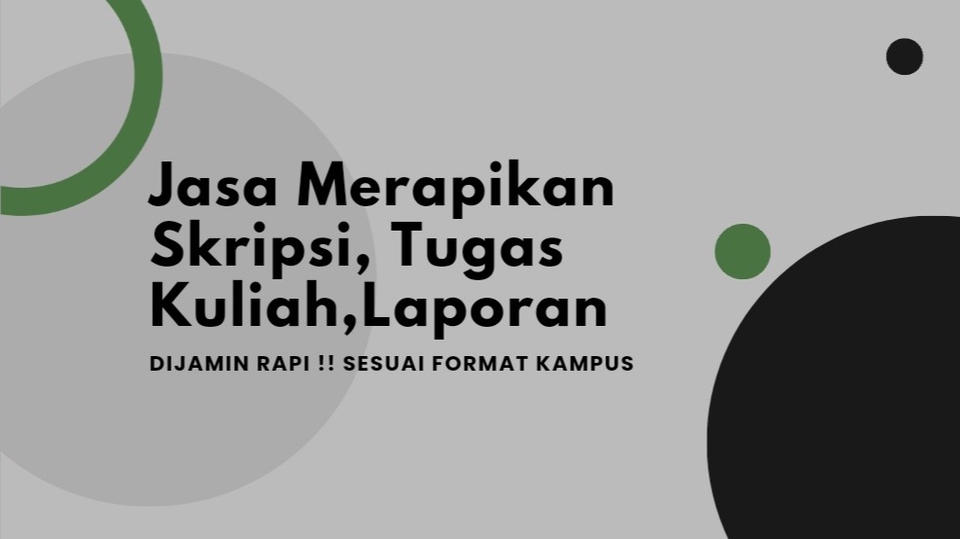 Jasa merapikan Skripsi, Tugas akhir, Laporan, Makalah dll