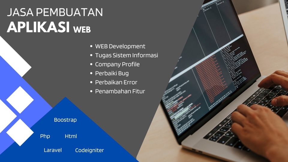 Jasa pembuatan website, sistem Web, Perbaikan Sistem, Tugas WEB (Laravel. CodeIgniter, PHP)