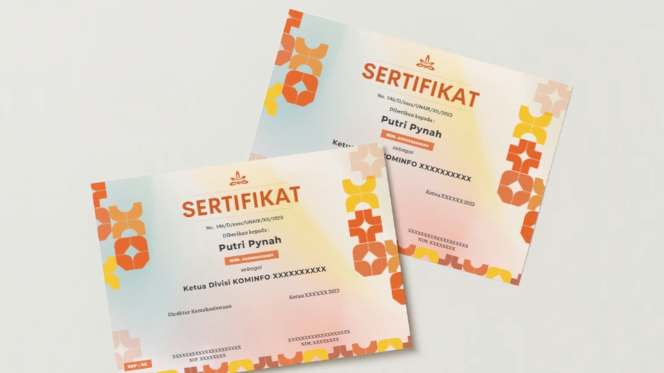 Design Sertifikat Modern / Formal