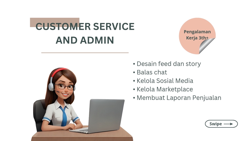 Customer Service dan Admin Sosial Media Berpengalaman