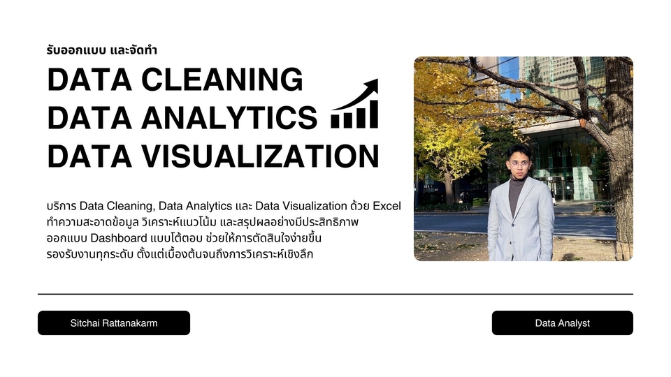 บริการ Data Cleaning, Data Analytics, และ Data Visualization ด้วย Excel
