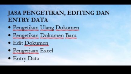 Jasa Pengetikan Dokumen dan Editing Dokumen (Ms. Office Word)