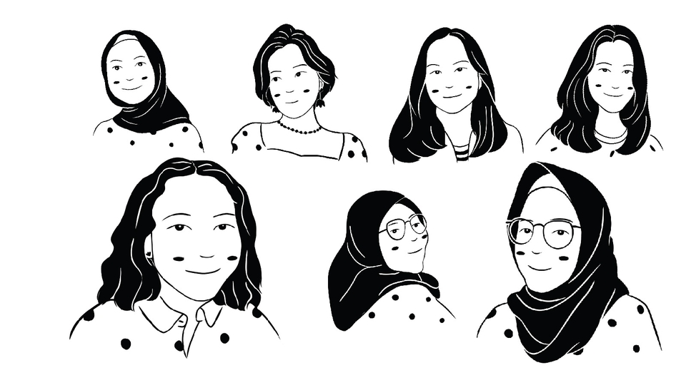 flat desain, potrait wajah simpel 2 foto