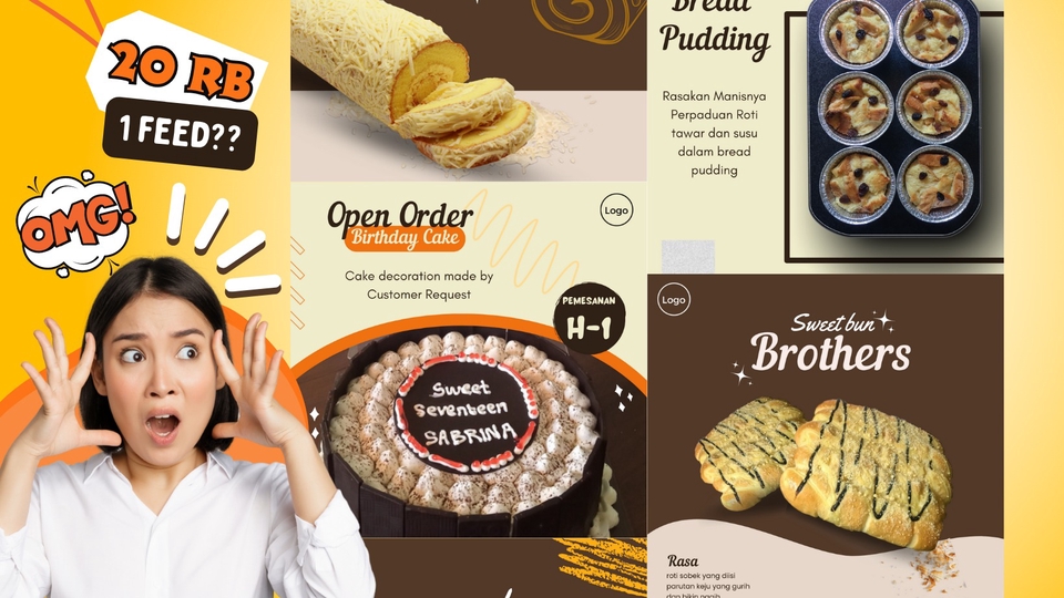 MURAH MERIAH!! Desain Kuliner Sosial Media ( Poster, Banner, Brosur dst)