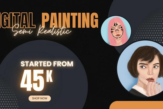 Lukisan digital potret semi realistik